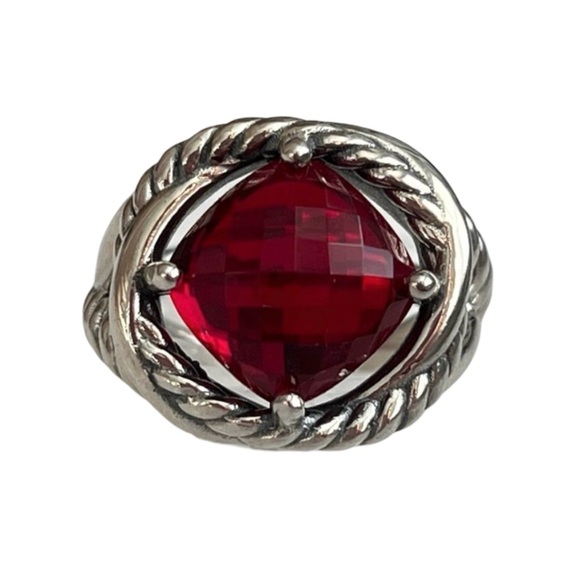 David Yurman | Jewelry | David Yurman Silver Infinity Garnet Ring ...